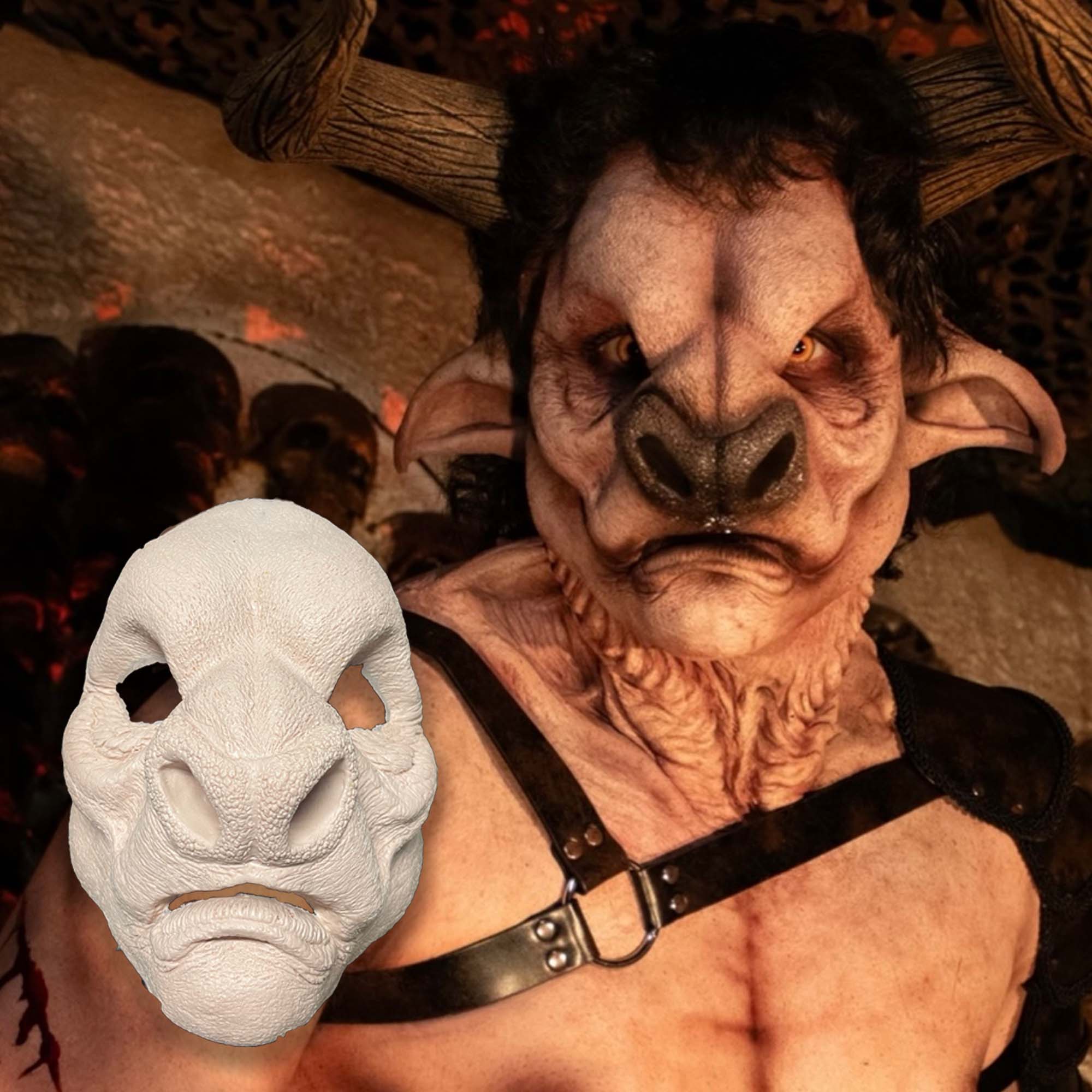 Minotaur prosthetic mask | MostlyDead.com