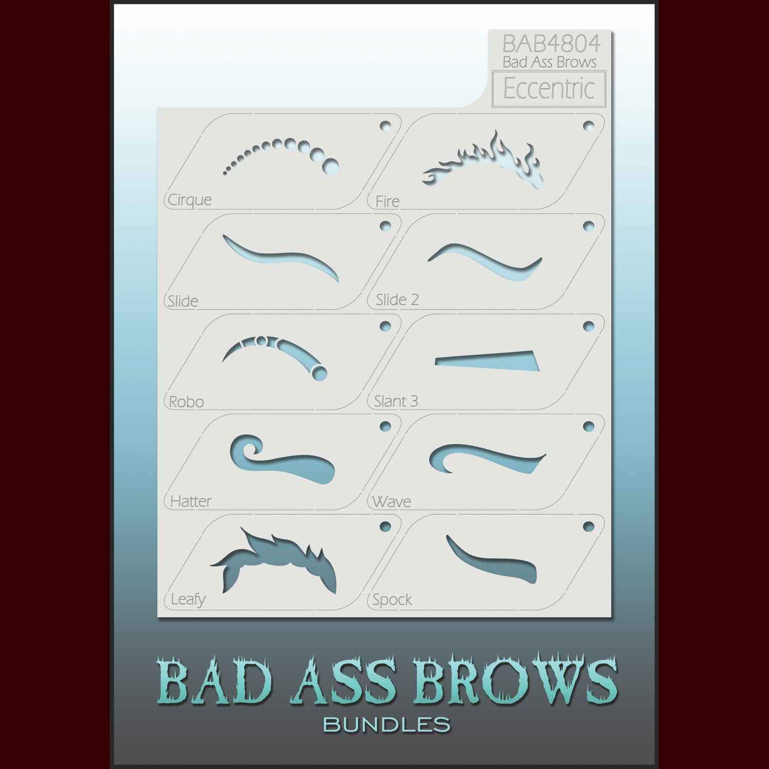 Soft Angled Eyebrow Stencil