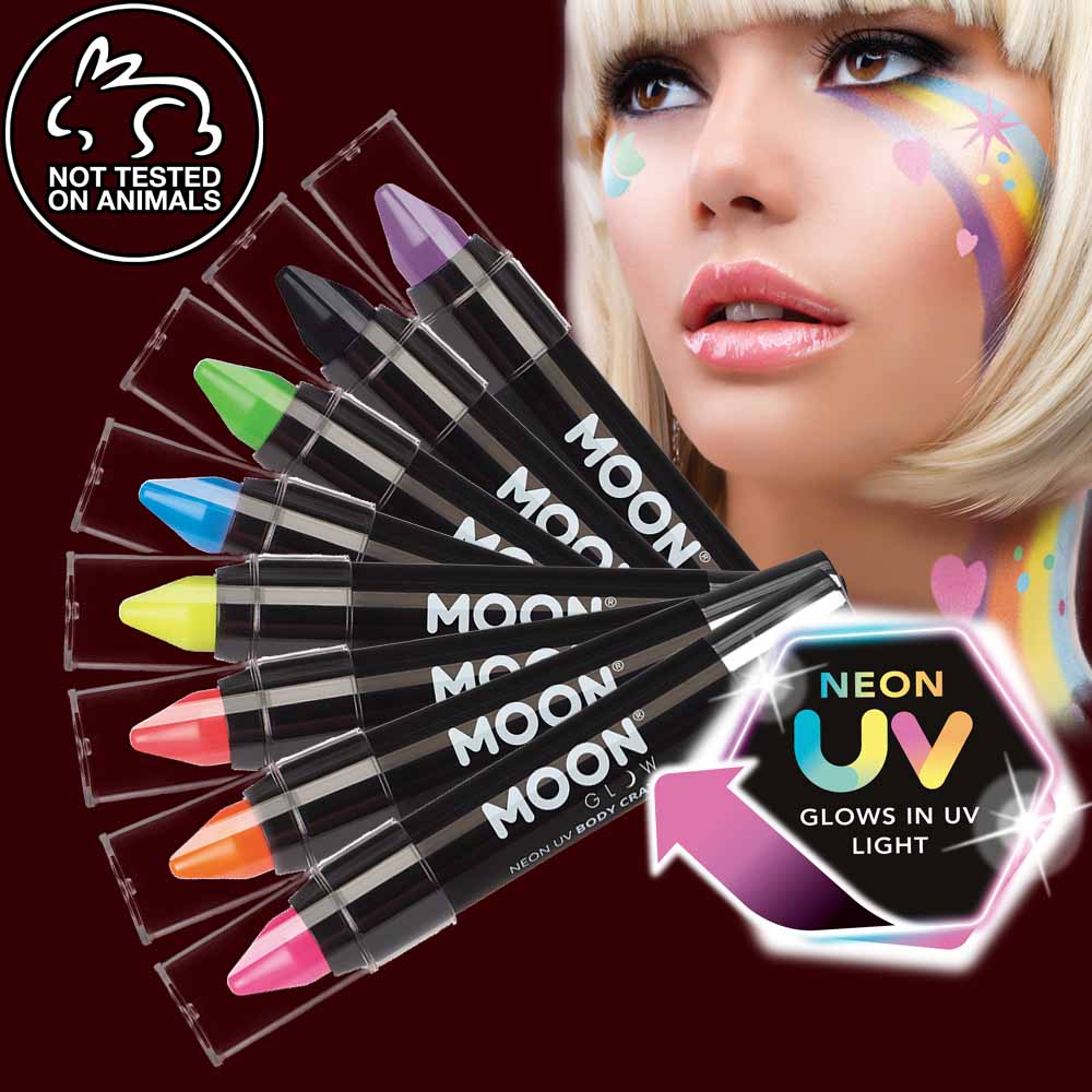 Pastel Neon UV Body Crayons 3.5g | MostlyDead.com